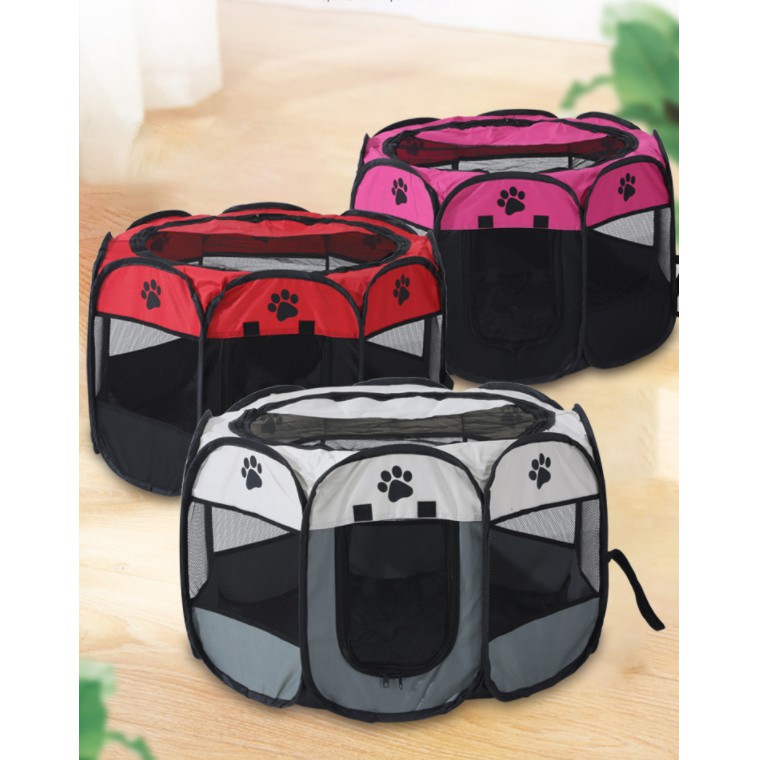 Kucing Octagonal Cage Folding Pet Tent Dog House For Cat Tent Playpen ...