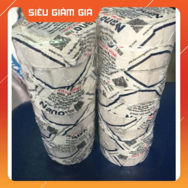 Combo of 20 Rolls of Nano Electrical Tape 20Y (18 Meters/Roll) white To Nga Dung HEAT RESISTANT ...