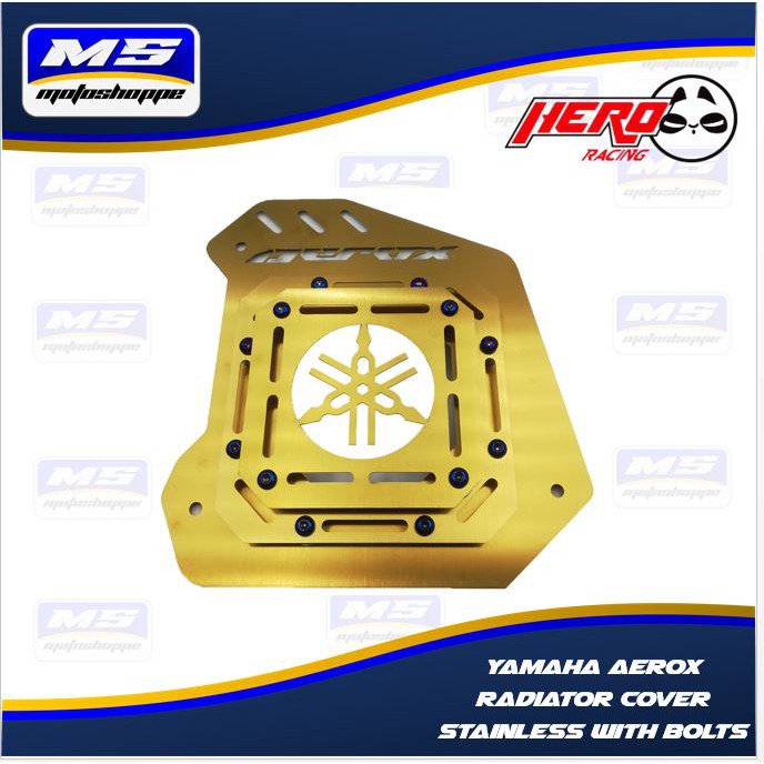 YAMAHA AEROX STAINLESS RADIATOR COVER WITH BOLTS | Shopee Philippines