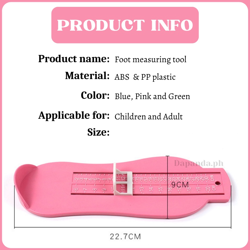 DAPANDA Baby Foot Size Measure Tool Infant Shoes Device Ruler Kit Kids ...