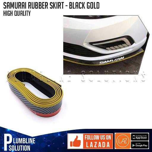 Samurai Carbon Fiber Black with Yellow Lining Car Front Bumper Lip ...