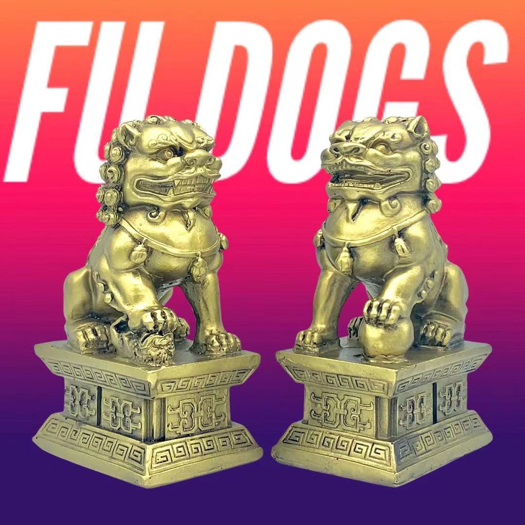 Lucky Charm Fu Dogs Bronze 1 Pair （SMALL） | Shopee Philippines