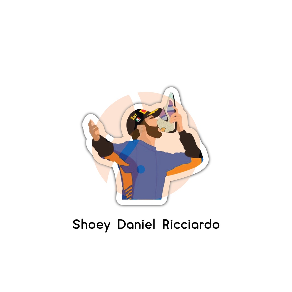 Daniel Ricciardo Shoey Sticker | 2" Wide | Matte Glossy | Waterproof ...