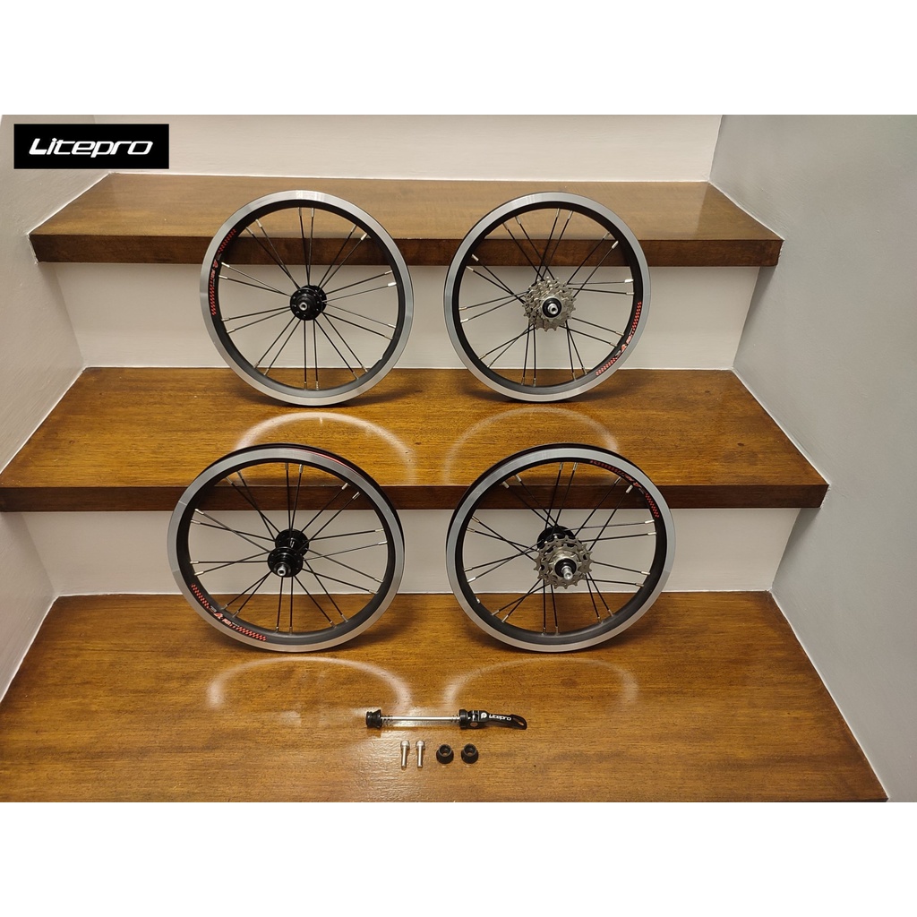 Litepro Plus Kfun 14" Double Wall Wheelset with 3 Speed Cogs 74/85 V ...