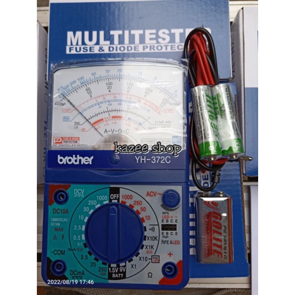 Brother YH-372C Multitester Multimeter Analog Tester with Continuity ...