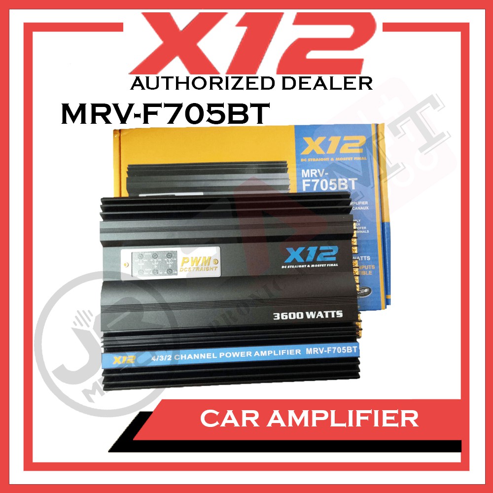 X12 MRV-F705BT 3600 Watts Power Amplifier w/ USB/Bluetooth | Shopee ...