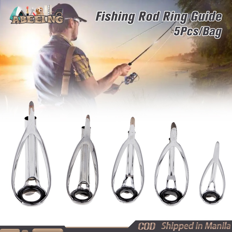 5Pcs Fishing Rod Ring Guide Stainless Steel for Fishing Rod Building or ...