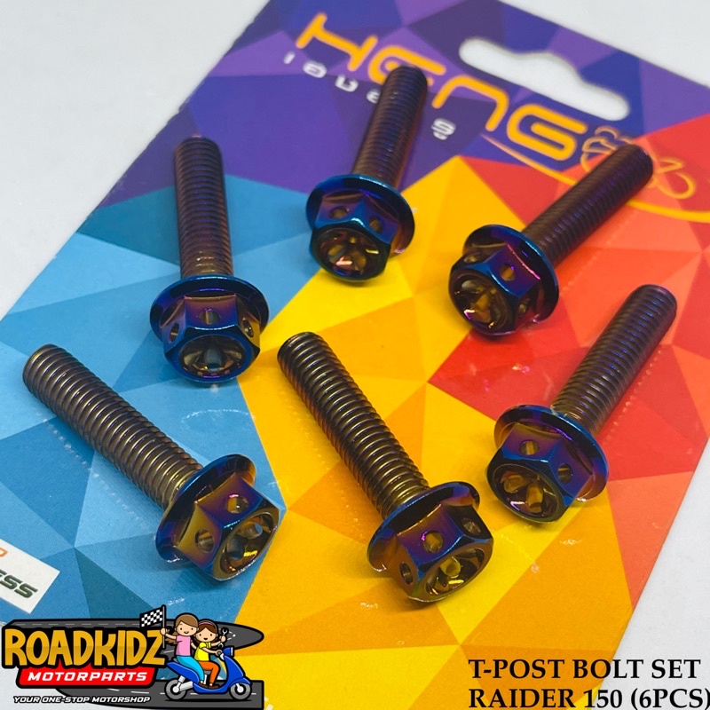 HENG T-POST BOLT SET RAIDER 150 CARB/FI 6PCS | Shopee Philippines