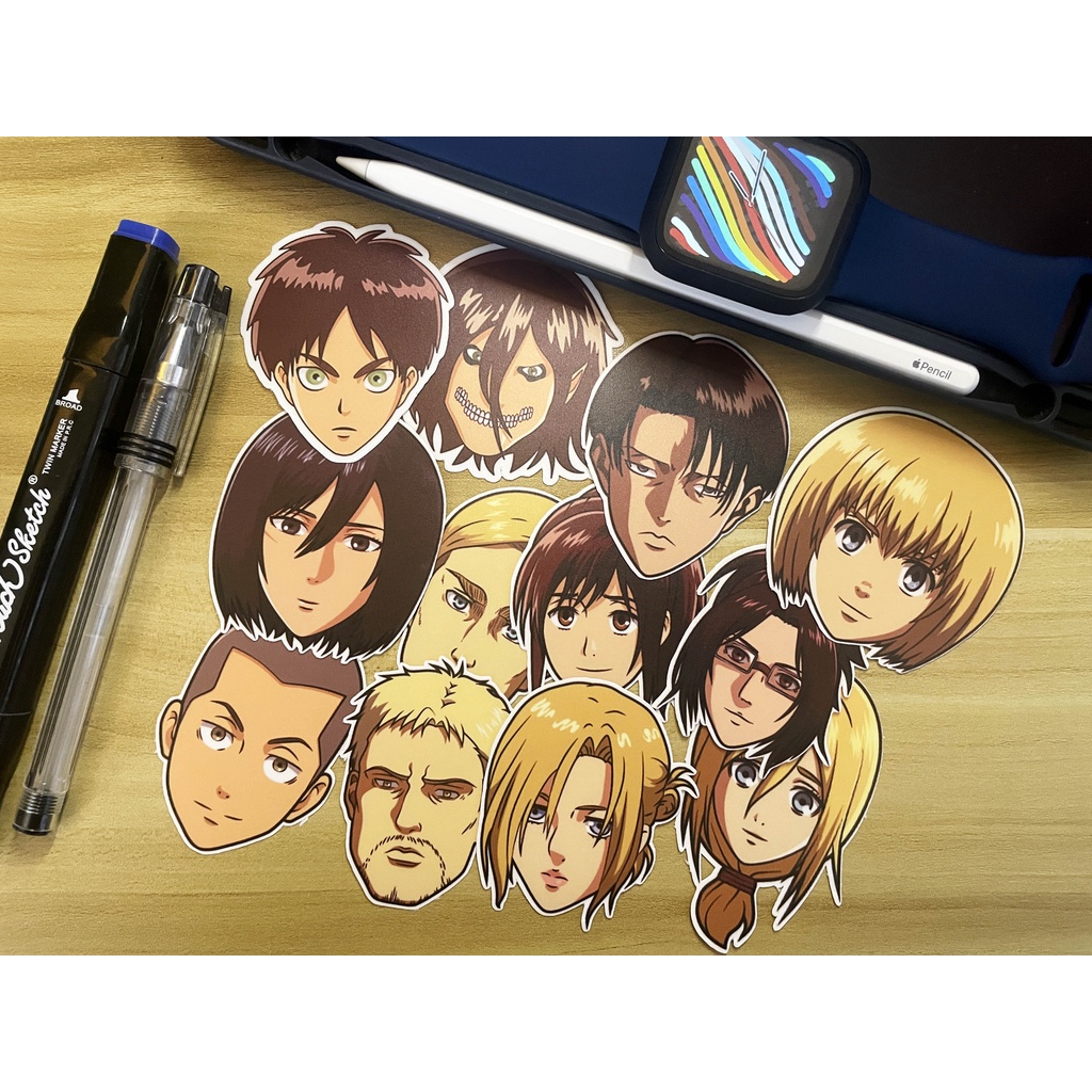 ATTACK ON TITAN PREMIUM MATTE VINYL Sticker Waterproof and scratch ...