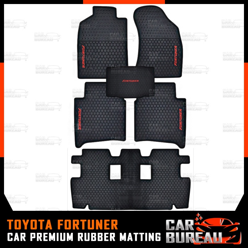 Toyota Fortuner 2005 - 2015 Premium Rubber Matting 6pcs/set | CMM ...
