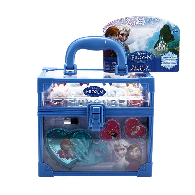 Frozen Deluxe Make Up Set Elsa Anna Cosmetic Carry Case Girls Safe Nail ...