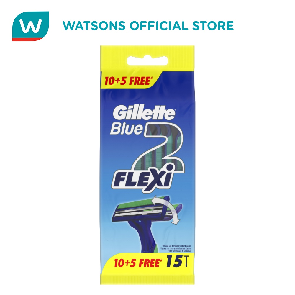 GILLETTE Blue 2 Flexi Razor 10+5 Pack | Shopee Philippines