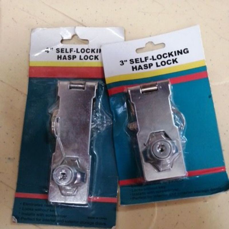 high quality self locking hasp lock /hasp padlock 3" & 4" available ...