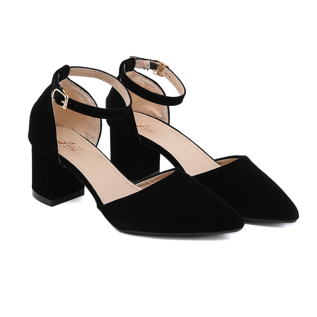 【TRENDIANO】Korean Women Pointed Toe Block Heels Office Work Shoes ...