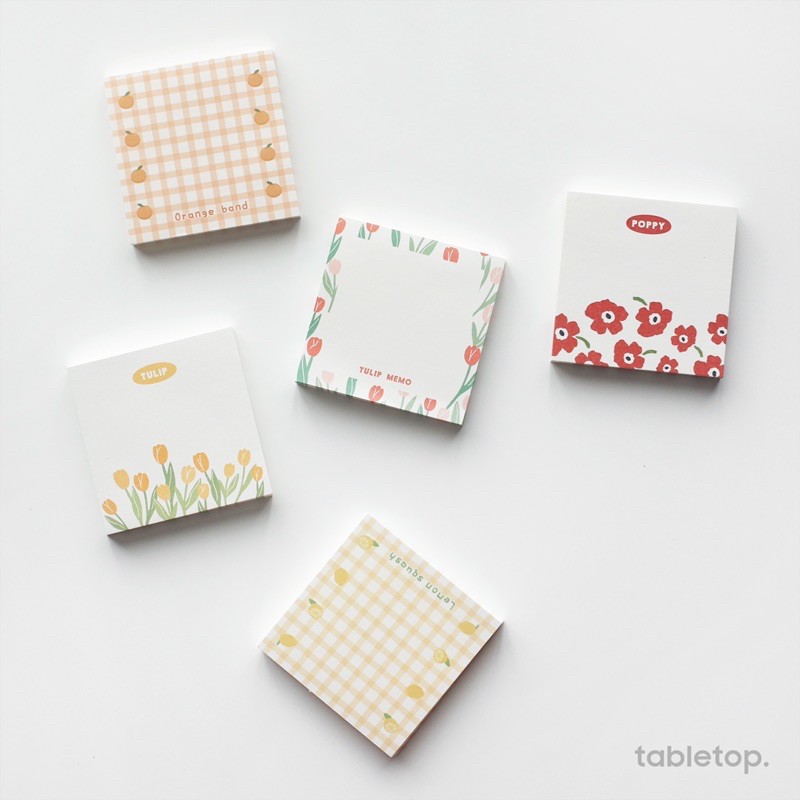 Notepad Secret Garden/ Fruit - tear-off Notepad with floral/Fruit patterns [tabletop.] | Shopee ...