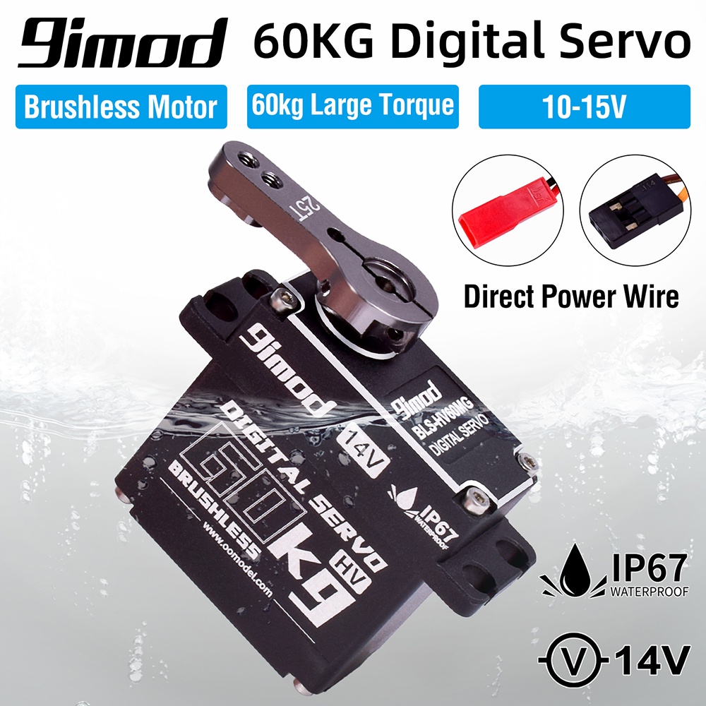 9IMOD SERVO BLS-HV60MG 60KG Servo RC High Torque Waterproof Brushless Servo 9imod 60KG Digital ...