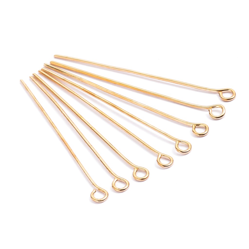 200Pcs/lot 16-50mm Eye Head Pins Eye Pins Findings For DIY Jewelry ...