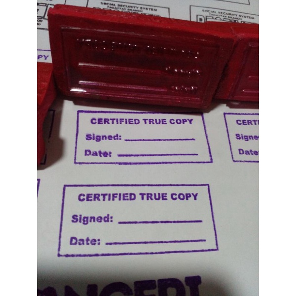 CERTIFIED TRUE COPY STAMP MACHINE MADE | Shopee Philippines