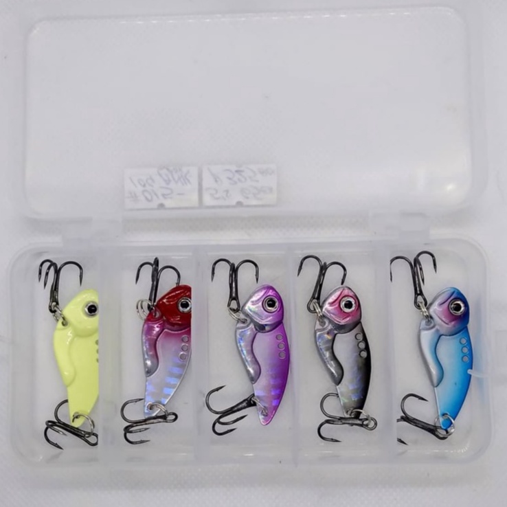 Fishing Bait metal spoon fishing lure with triple hook asstd. Color 5 ...