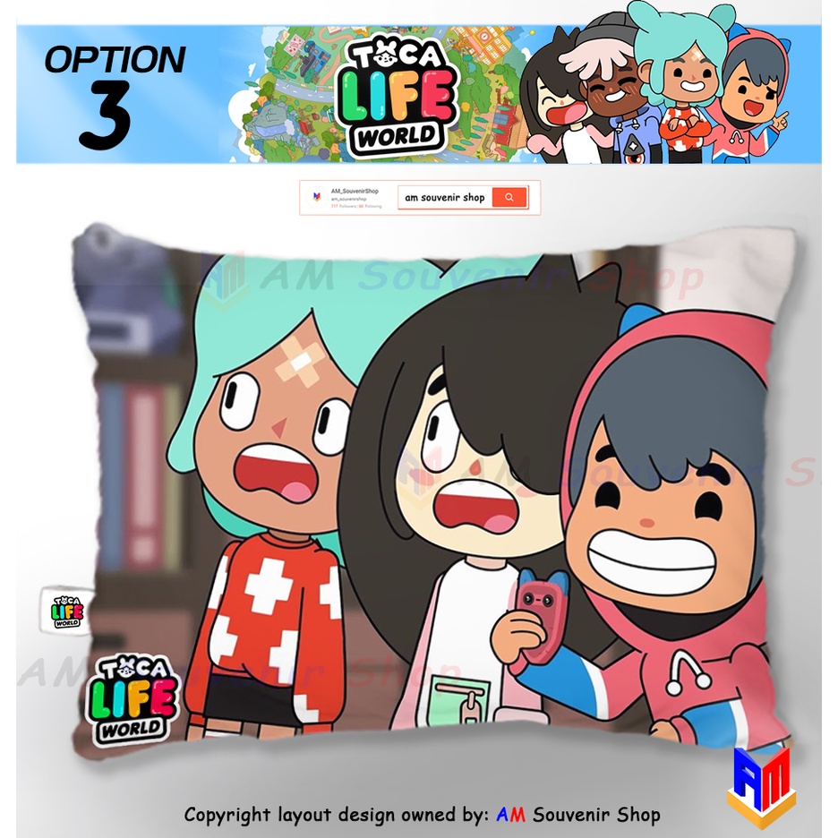 Toca Boca pillow/ toca life world / rita / Zeke / Nari / Leon | Shopee ...