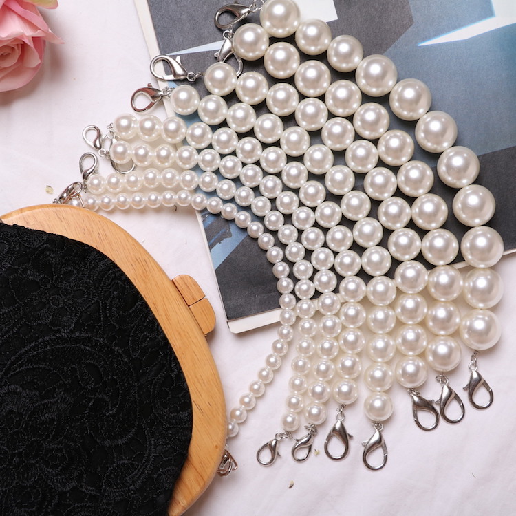 Big Pearl hand chain bag chain handle bag shoulder strap hand steel ...