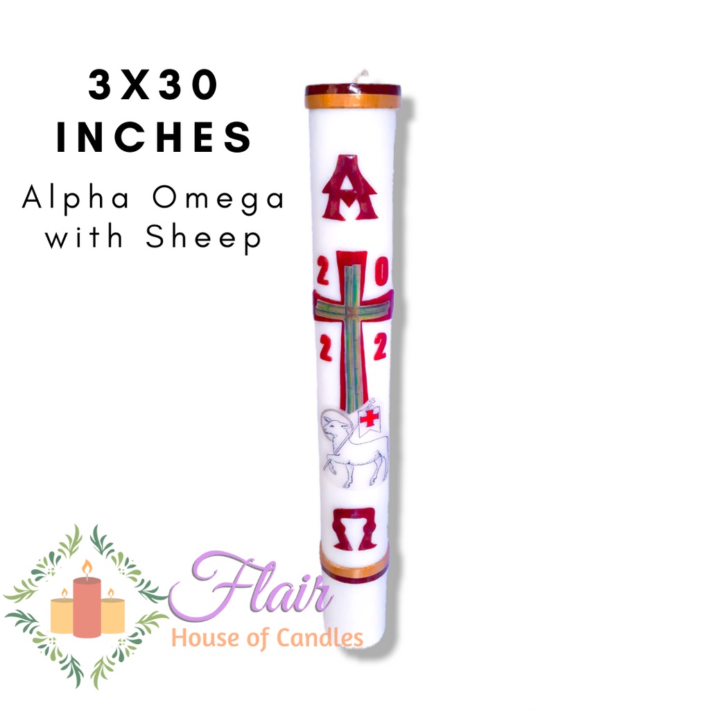 Flair Paschal Candle 2025 (3 by 30 inches) High Quality Smokeless ...