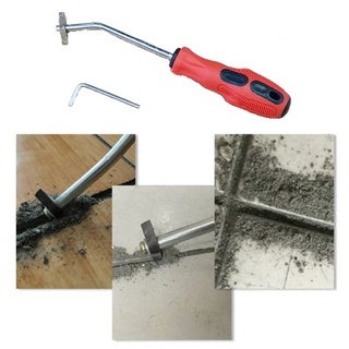 Screwdriver to scrape old tile grout, clean tile joints. Tile grout ...
