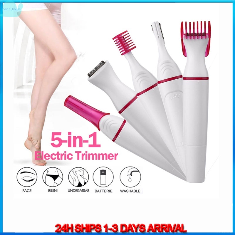 Electric Lady Shaver Hair Remover Epilator 5 In 1 Women Armpit hair ...