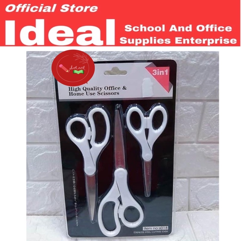 Scissor 3 In 1 Stainless Random color | Shopee Philippines