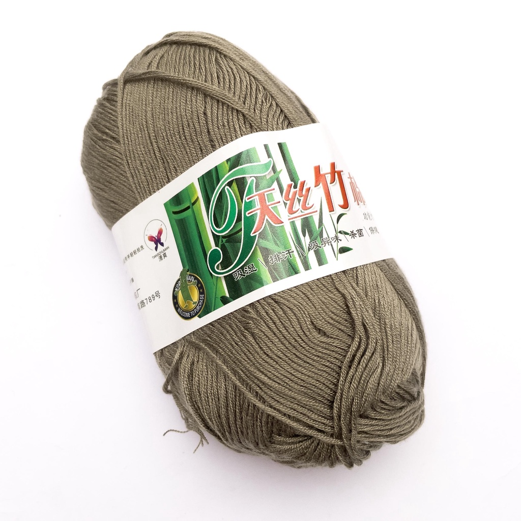 Bamboo Cotton Blend Yarn (70% Bamboo, 30% Cotton) 6ply Lace (50g) - 1 ...