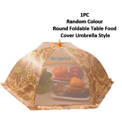Round Foldable Table Food Cover Umbrella Style (Random Colour) | Shopee ...
