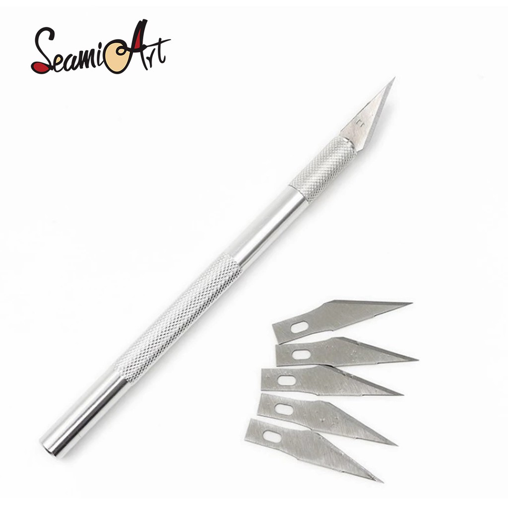 SeamiArt 6 Pcs. Set Graver Blades Carve Cutter Tool For DIY Washi Tape ...