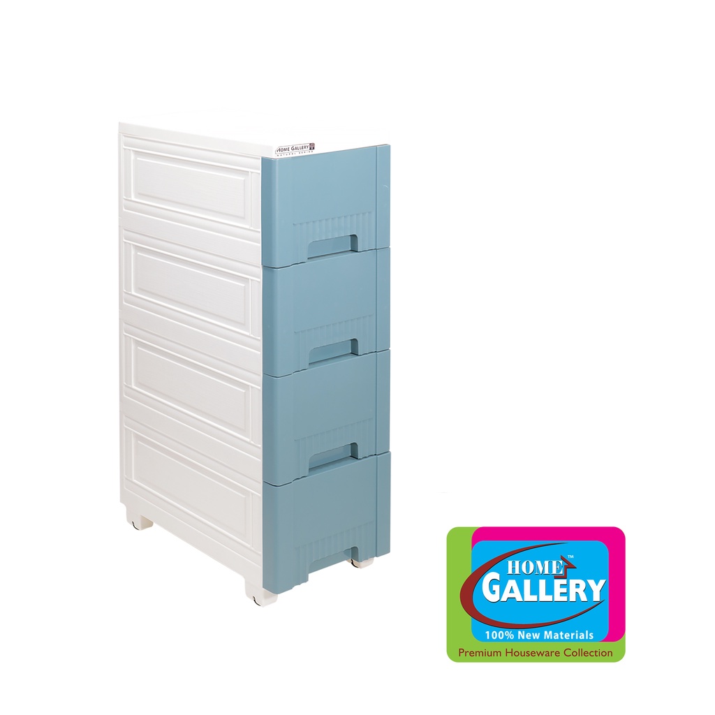 Home Gallery Natural Series Rolling Slim Drawer | 4 Layers | Dimension ...