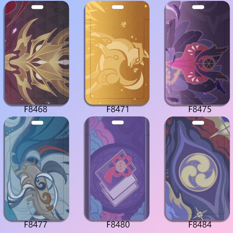 Anime Genshin Impact Gorou/ Yae Miko/ Raiden DIY Card HolderStudent Id ...