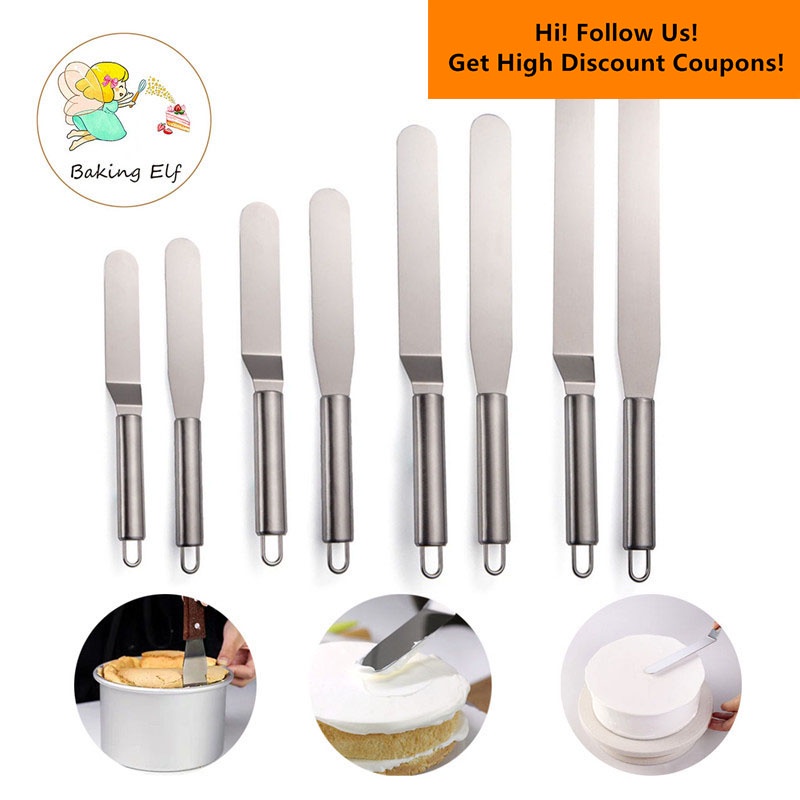 6/8/10/12 Inch Stainless Steel Cake Spatula, Butter Cream Icing ...