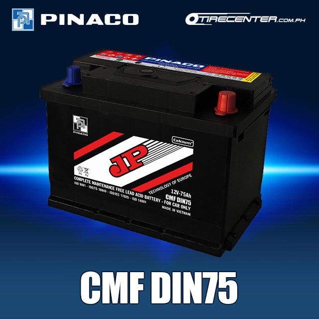 PINACO JP DIN75 Maintenance Free Car Battery, For Ranger / Prado / Tucson / Montero | Shopee ...