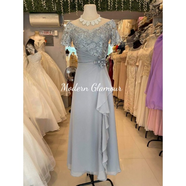 Pleats and Wave Skirt Design for Weddings, Ninang Gown, Mother of the ...