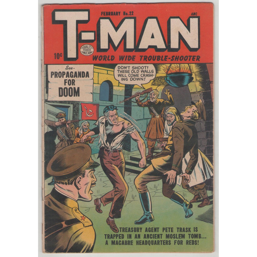 T-Man 22, 23, 38 (1955-56) Return of Mussolini. Golden Age 1950's comic ...