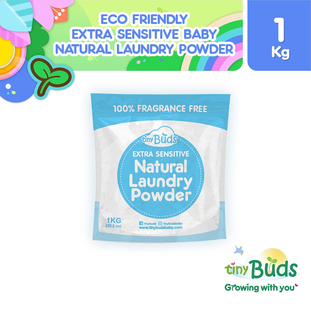 Tiny Buds Extra Sensitive Laundry Powder Fragrance Free 1kg (Eco ...