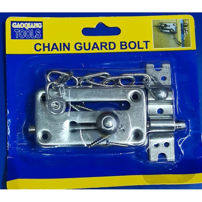 CHAIN GUARD BOLT WITH CHAIN LOCK Silver/Gold | Shopee Philippines