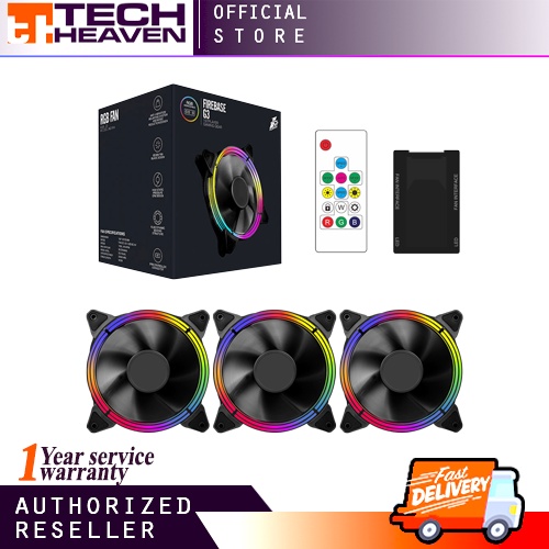 FAN/COOLERS 1STPLAYER FIREBASE G3 RGB GAMING 120MM FANS W/ HUB+REMOTE ...