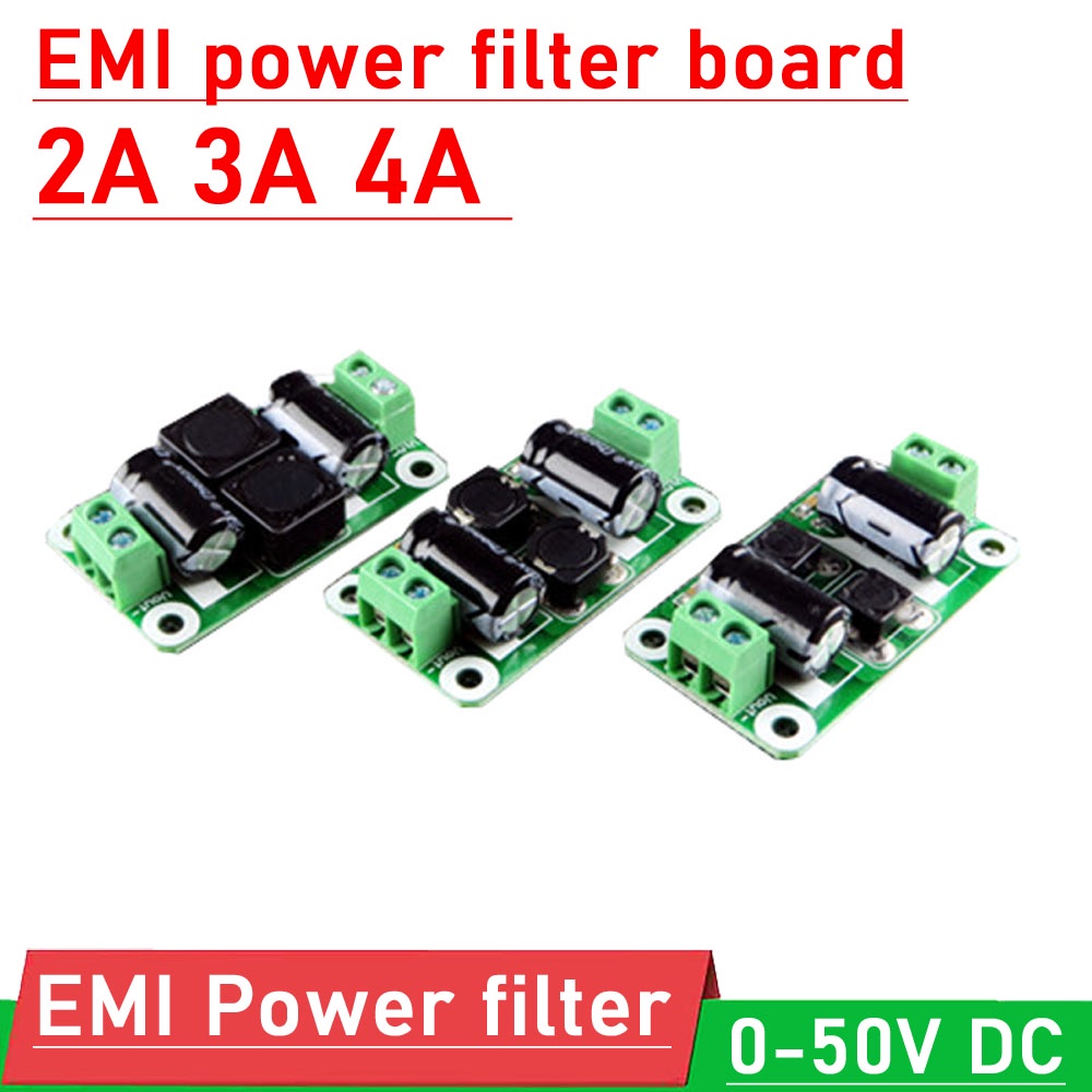 DC EMI power supply filter board 0-50V 2A 3A 4A EMI Filter Noise ...