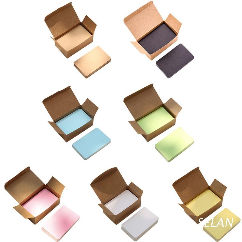 SEL 100 Sheets/Box Paper Message Card Blank Handwritten Memo Notecards ...