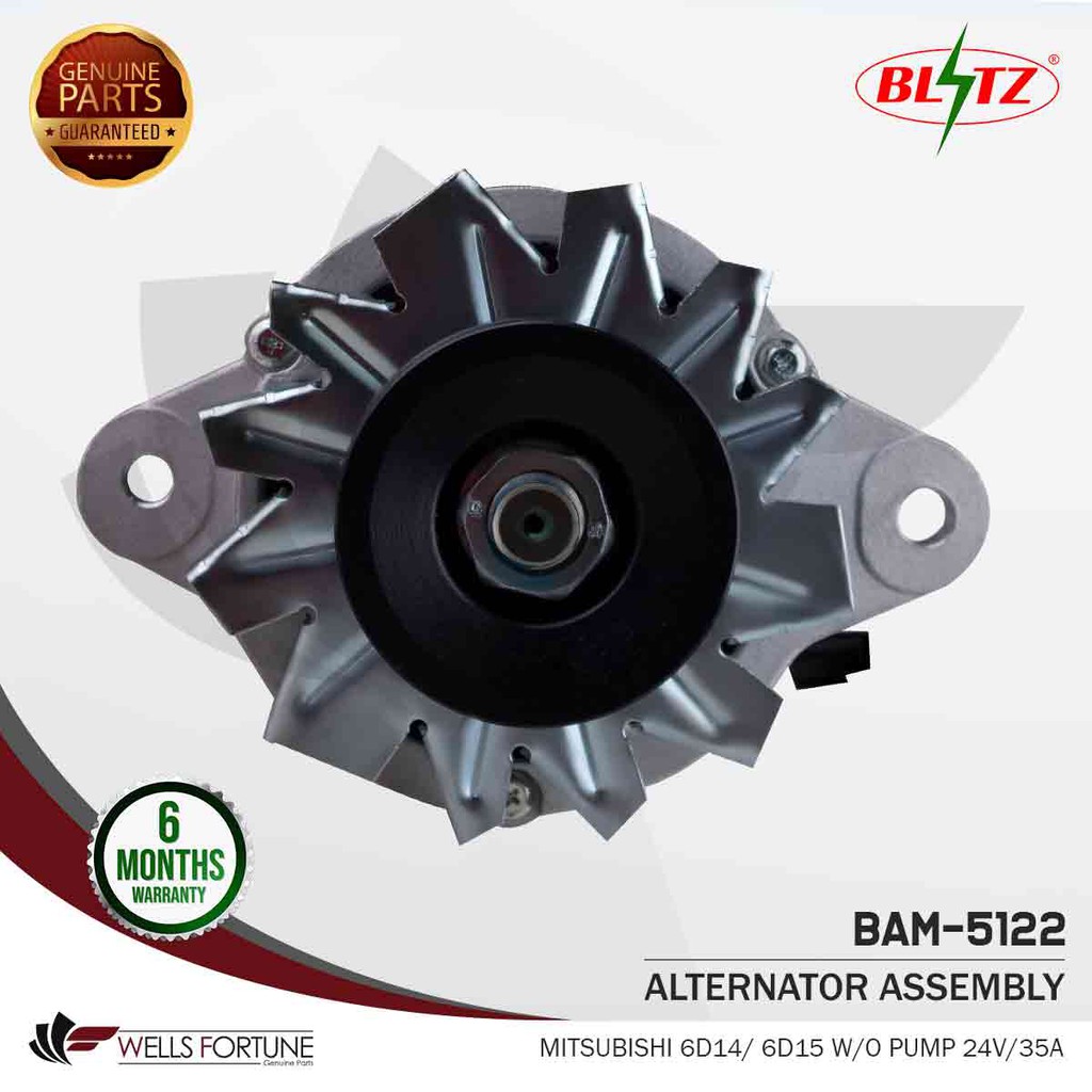 MITSUBISHI 6D14 6D15 24V 35A DOUBLE PULLEY BLITZ ALTERNATOR ASSEMBLY (1 ...