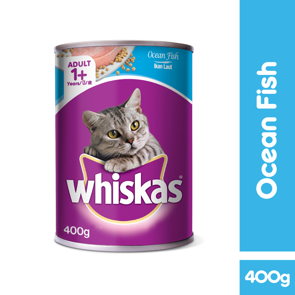 WHISKAS Can Ocean Fish 400g | Shopee Philippines
