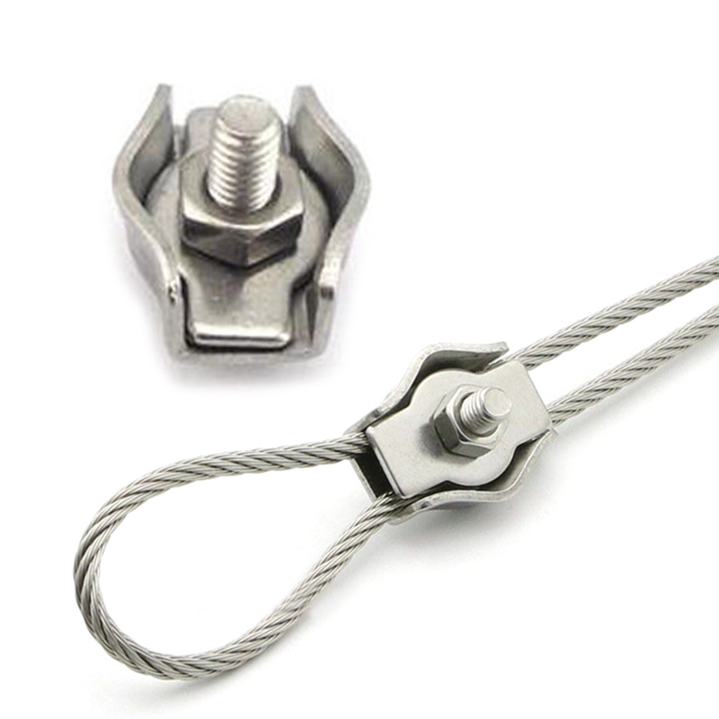 READY STOCK M2/3/4/5 Wire Rope Cable Clip 304 Stainless Steel Wire Rope ...