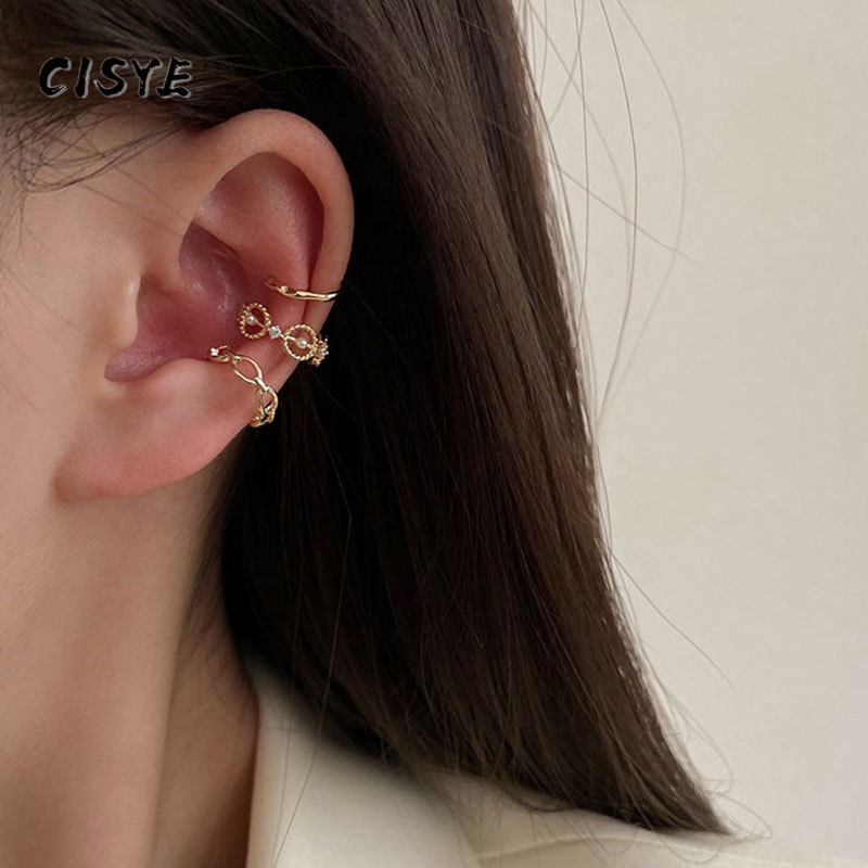 3Pcs/Set Ear Cuff Hollow Ear Bone Clip Non-Pierced Ear Cartilage ...