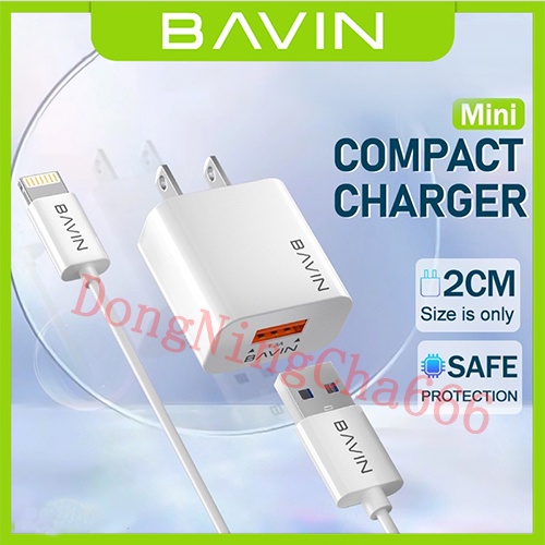 Bavin Charger 2IN 1 Fast Charger Micro Usb/Type-C Cable/Ios Data Line ...