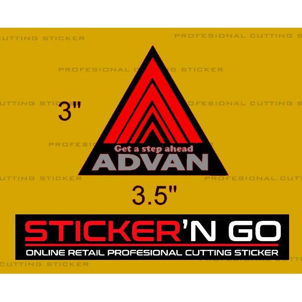 STICKER CUSTOM ADVAN TRINGLE DESIGN | Shopee Philippines