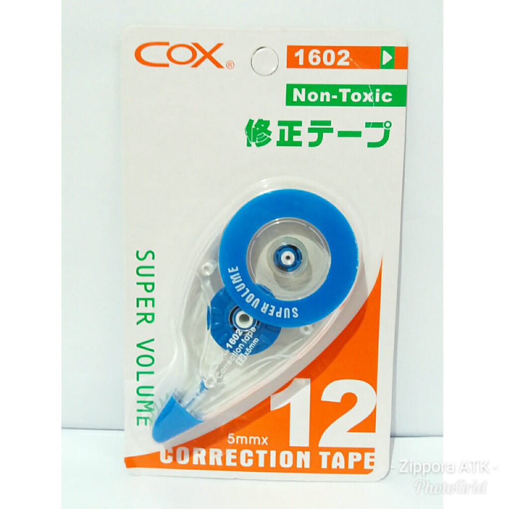 POPPURI SHOP - TIPEX ROLL/ CORRECTION TAPE COX 1602 12 METER | Shopee ...